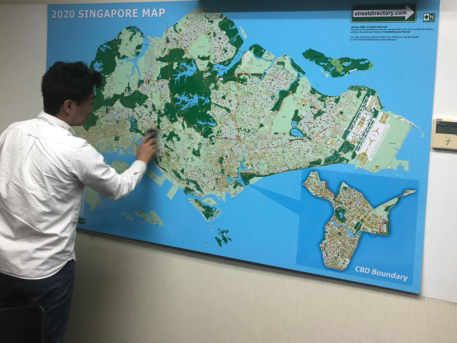 SG Magnetic Wall Maps - Magnetic Wallmap SIngapore