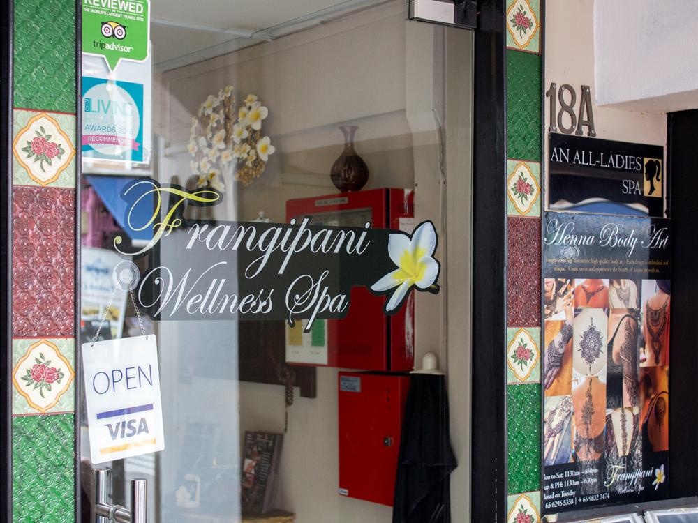 Frangipani Wellness Spa @ Kampong Glam Shop Houses